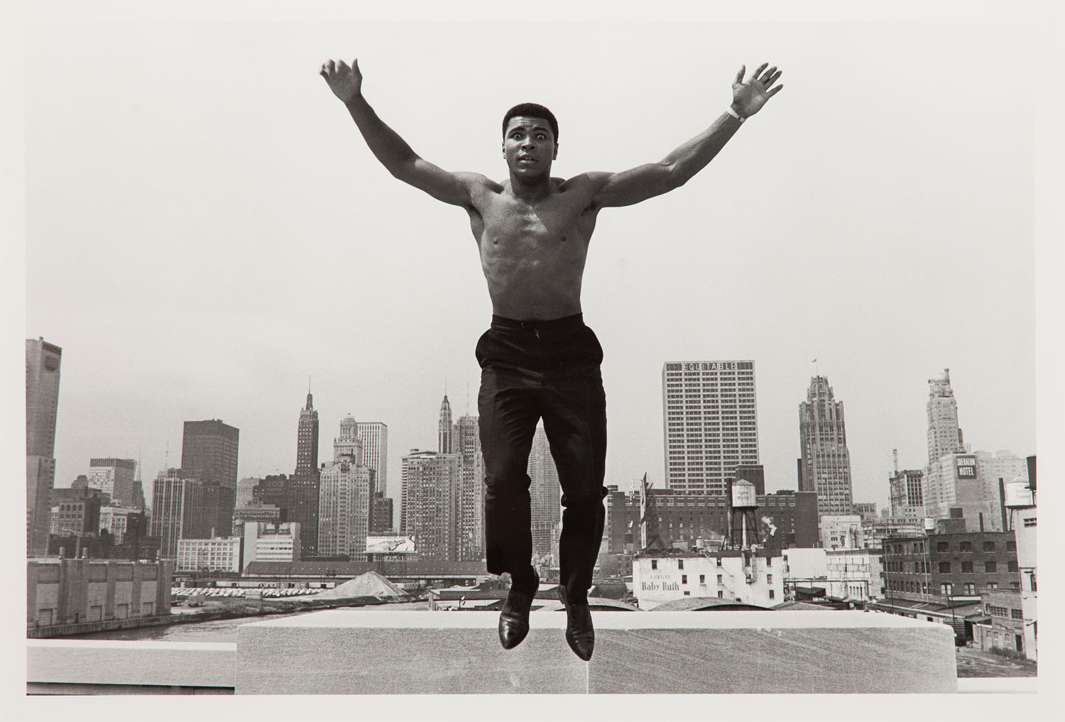 Muhammad Ali, jumping from a bridge over the Chicago River, 1966/2005 ...