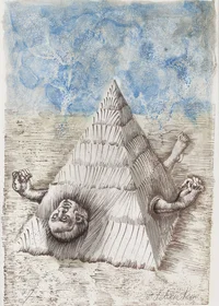 Ilustracja do wydania poezji Eugenio Montale „Cinquante Ans De Poesie ...